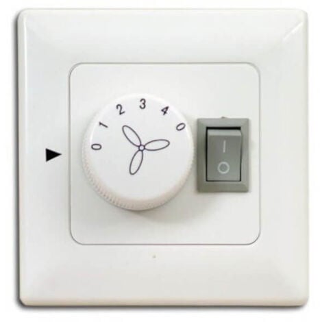 Wall control / wall switch for ceiling fans with light - surface-mounted