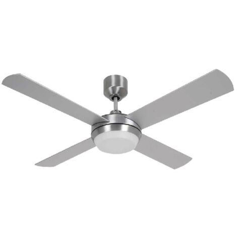 Beacon Ceiling Fan Altitude Eco Chrome brushed 122 cm / 48" with LED ...