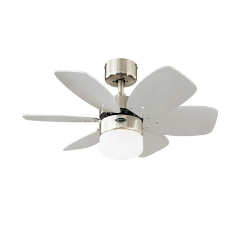 Ceiling Fan Flora Royale Chrome with Light & Pull Cords