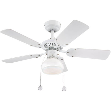 Ceiling fan Princess Radiance II White with Light