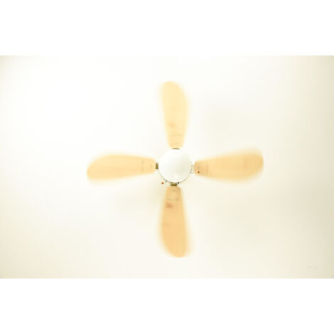 Ceiling fan Classic Nickel / Pine with Light