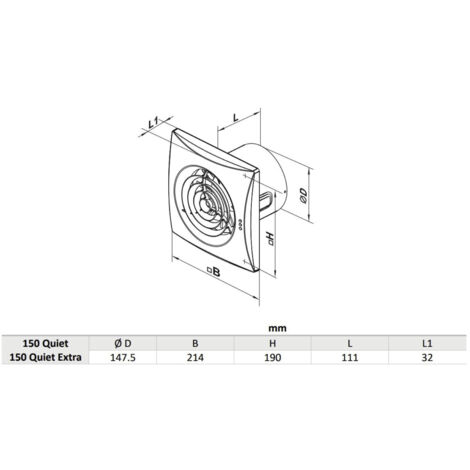 Extractor fan Quiet 150