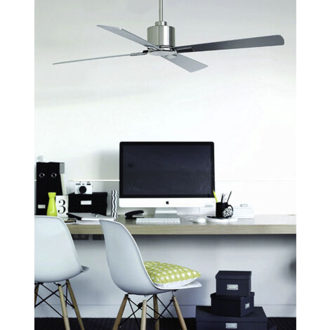 DC Ceiling Fan Airfusion Climate Chrome with Remote
