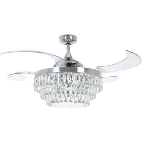 Retractable ceiling fan Fanaway Veil Chrome