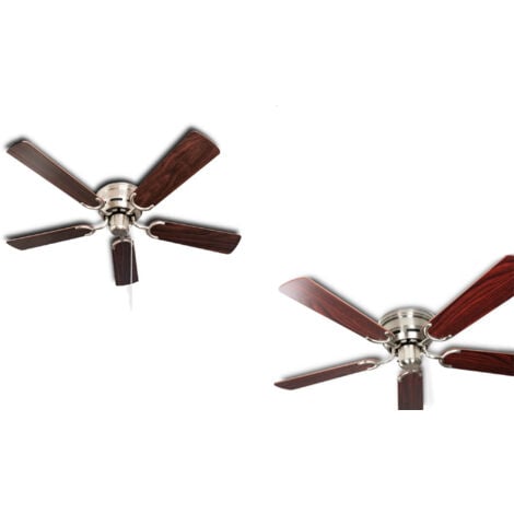 Ceiling fan Kisa Deluxe BN Rosewood / Walnut