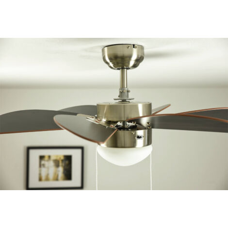 Ceiling Fan Turbo Swirl Chrome 76cm / 30 with Light