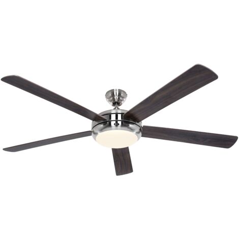 Ceiling fan Titanium Chrome 162cm / 64" Walnut / Cherry