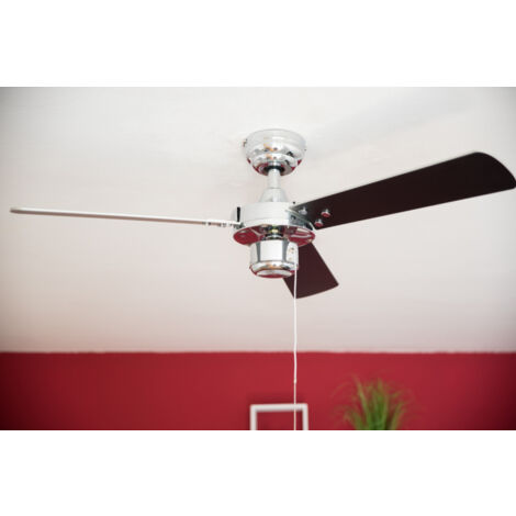 Ceiling Fan Cyrus Chrome with Pull Cord