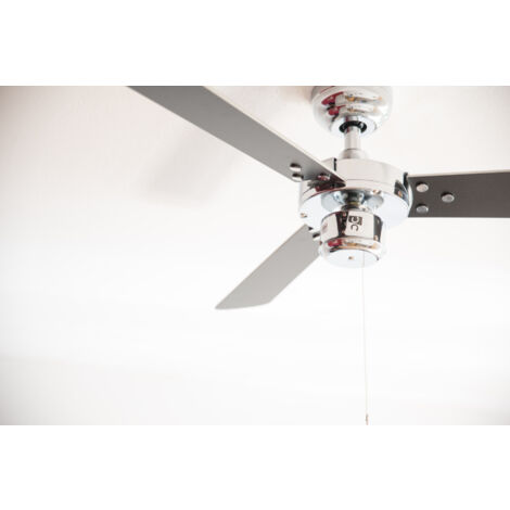 Ceiling Fan Cyrus Chrome with Pull Cord