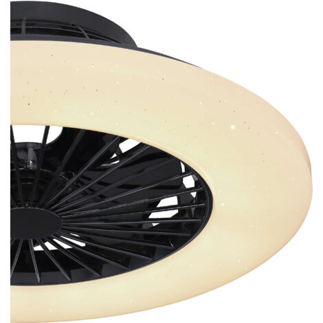 Ceiling fan Travo Black with LED light and remote