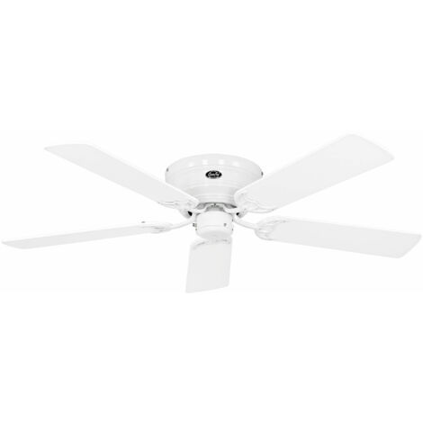 Flush Mount Ceiling Fan Classic Flat III White 132