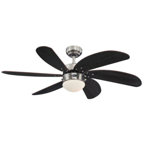 Ceiling Fan Turbo Swirl Chrome 105cm / 42" with Light