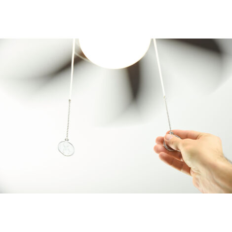 Ceiling Fan Turbo Swirl Chrome 105cm / 42" with Light