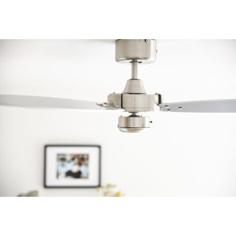 Ceiling fan Jet Nickel 105cm / 42" with pull chain