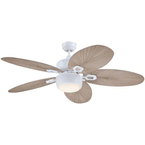 Outdoor Ceiling Fan Oasis with Lights & Pull Cords