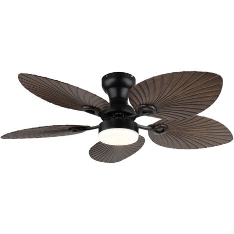 DC Ceiling Fan Elise Black with LED & Remote