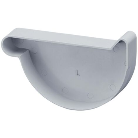 INEFA Embout de gouttière demi-rond, accessoires de gouttière en PVC ...