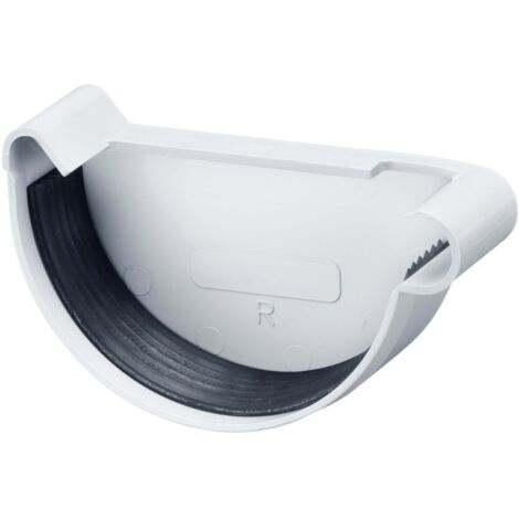 INEFA Embout de gouttière demi-rond, accessoires de gouttière en PVC ...