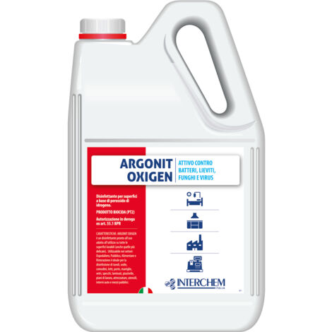 Detergente disinfettante Argonit Oxigen 5 litri