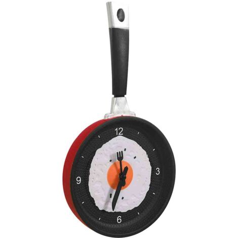 325164 Furniture Limited - Wall Clock with Fried Egg Pan Design