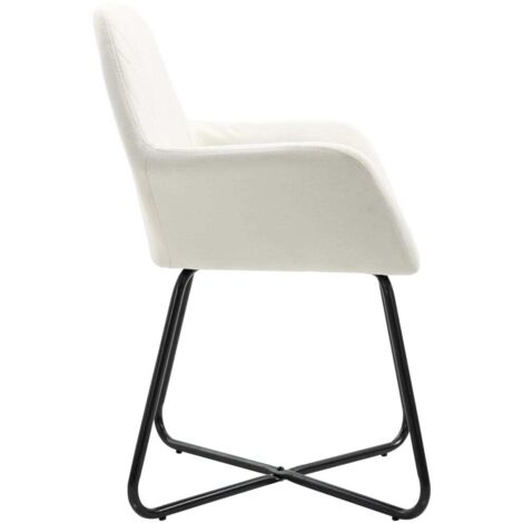 Maison Exclusive - Sillas de comedor 6 unidades tela color crema