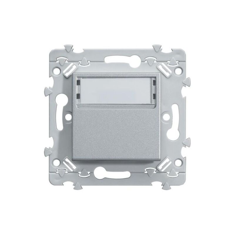 ess. BP porte-ét. 1O+1F Titane HAGER WE025T