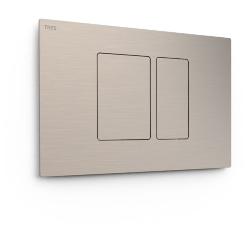 Bouton de chasse double pour WC Acier - TRES 25429801AC