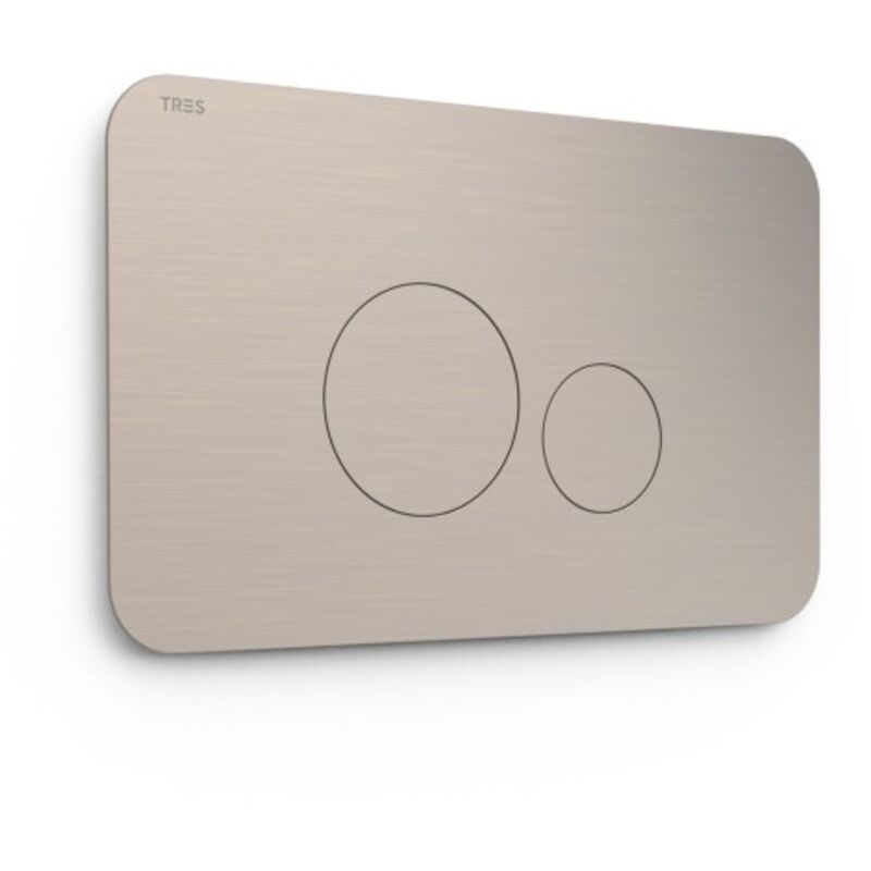 Bouton de chasse double pour WC Acier - TRES 25429802AC