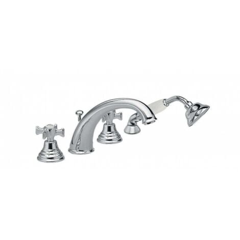 Bain douche avec mélangeur sur gorge 4 trous chromé CHAMBORD - CRISTINA ...