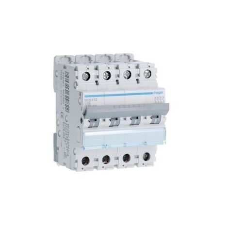 Disj.4P 10-15kA C-32A 4m - DISJONCTEURS MULTI. HAGER NKN432
