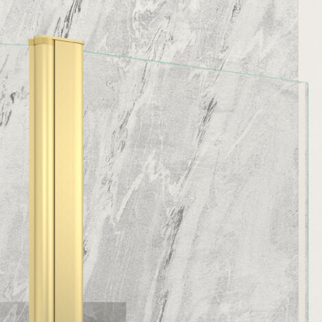 pack paroi de douche et volet pivotant 120+40x200 cm - profilé + barre ...