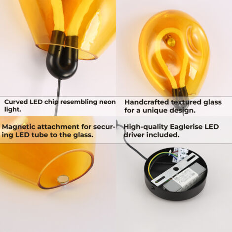 ALPINALUZ Aplique de LED Bulla de Vidrio Colores 8W 3000K "PULIDA"