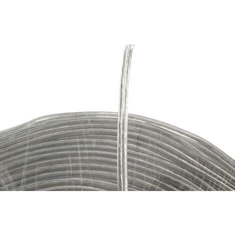 Cable eléctrico redondo PVC transparente 2x0,75mm² 220V por metro