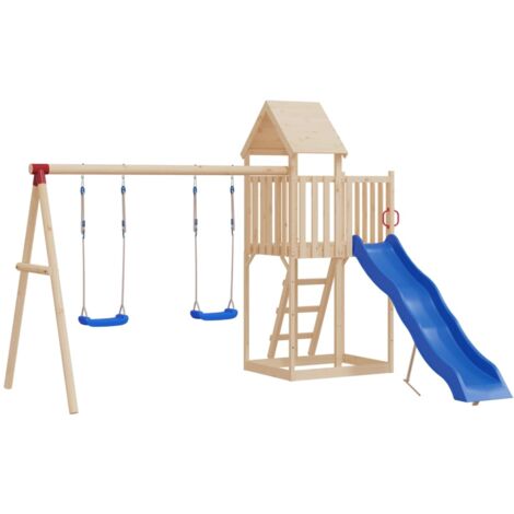 Seggiolini per Altalena con Corde 2 pz Blu 37x15 cm Polietilene