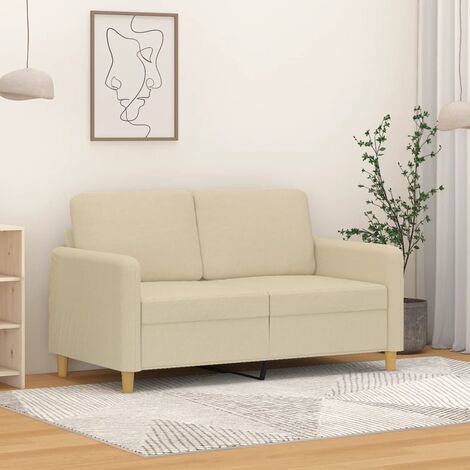 Furniture Limited - Divano a 2 Posti Crema 120 cm in Tessuto