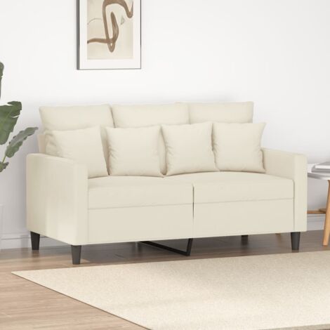 Furniture Limited - Divano a 2 Posti crema 120 cm in Velluto