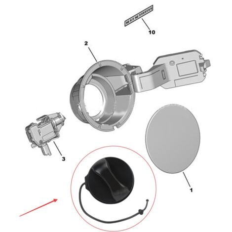 Ej.Life Couvercle de réservoir de carburant 1609818980 bouchon de gaz ...