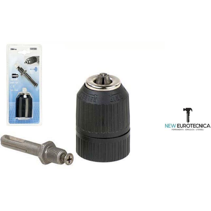 MANDRINO AUTOSERRANTE + ADATTATORE SDS PLUS 1/2FXMM 20 X PUNTE MM 1,5/13