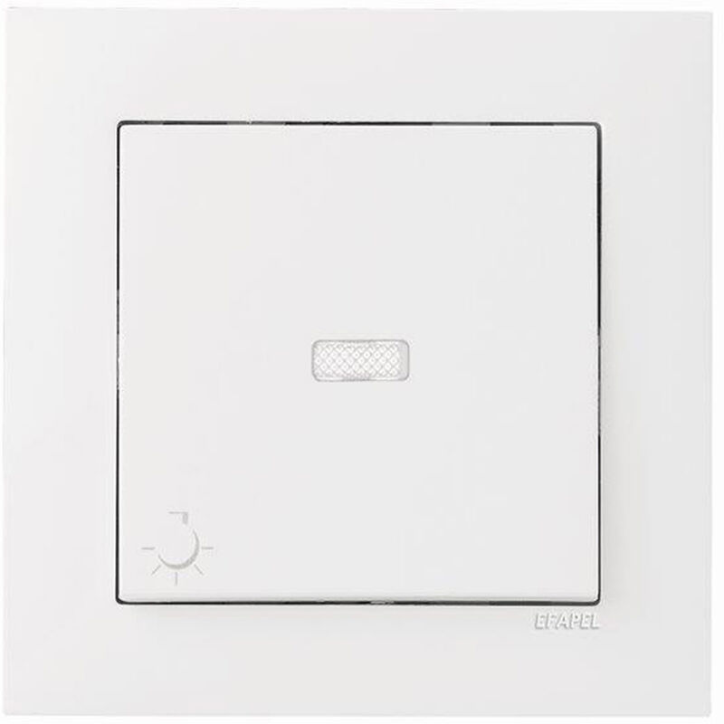 Interruptor pulsador luminoso 250V BL