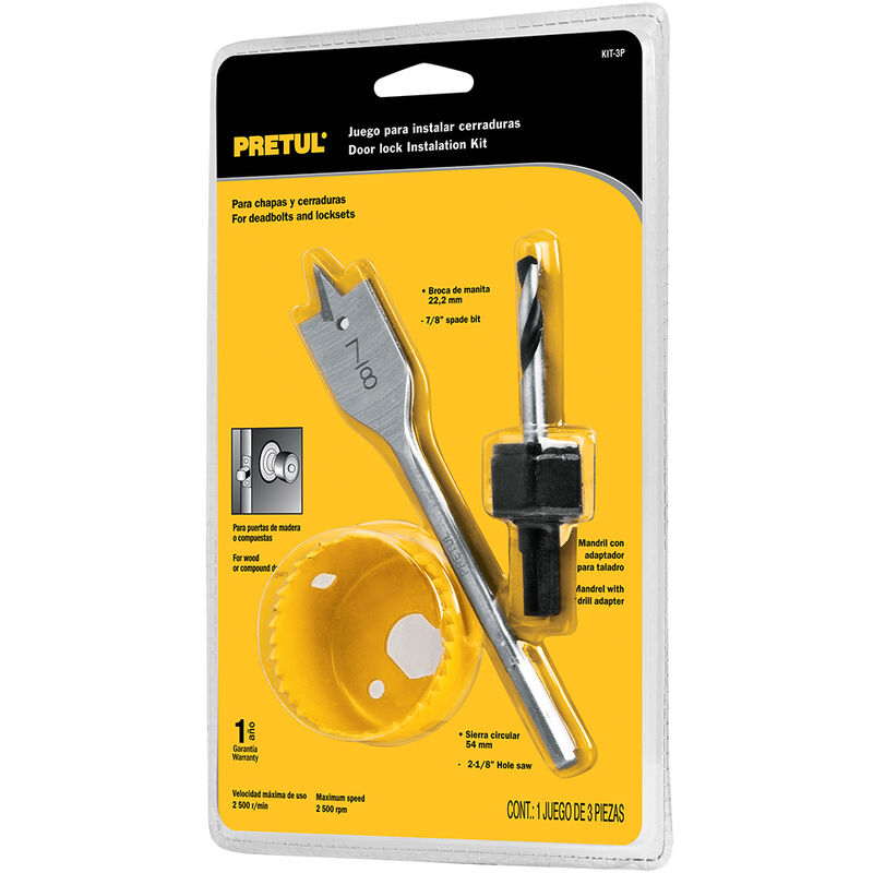 Kit de coronas para instalar cerraduras
