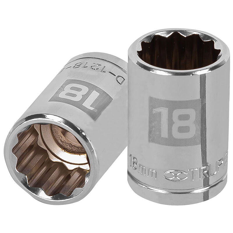 Llave vaso bihexagonal, cuadro 1/2 - 18 mm