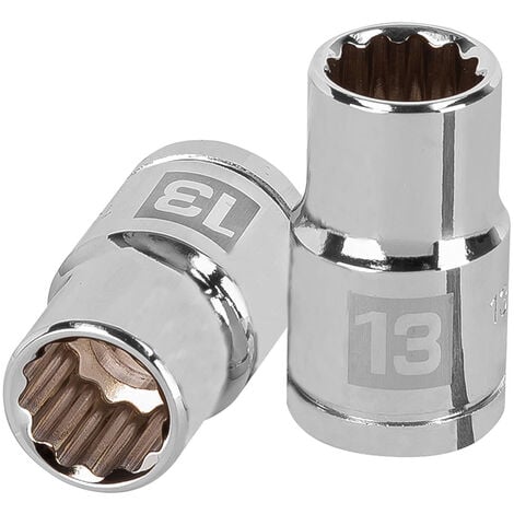 Llave vaso bihexagonal, cuadro 1/2 - 13 mm