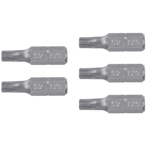 Puntas Torx T25 con seguro para destornillador - 25 mm - 5 puntas