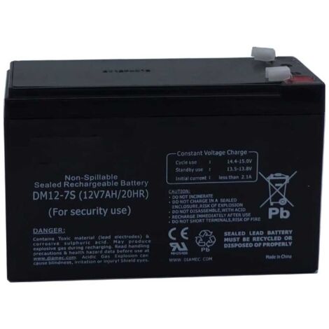 Batería Sellada AGM 12V 7Ah – Libre de Mantenimiento con Terminal Faston F1