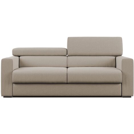 Dylan Sofa mit Bettkastenauszug aus wasserfestem, Baumwollartigem Stoff T13 158 cm beige