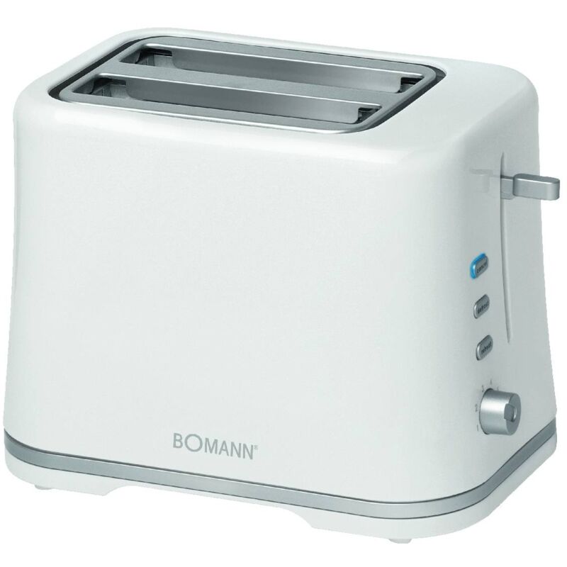 Bomann Toaster TA 1577 CB weiß, zwei breite Schlitze mit Aufsatz ...