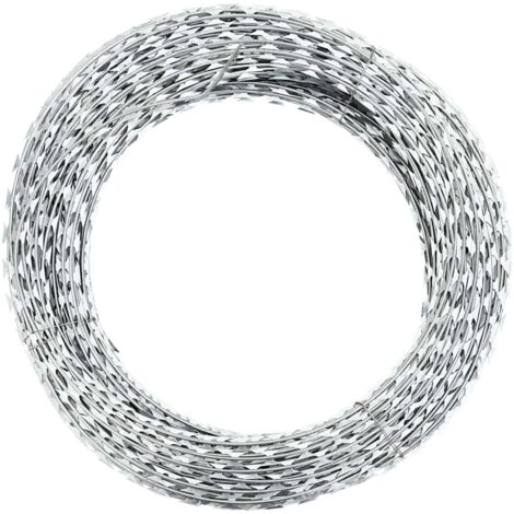 Stacheldraht Concertina Klingendraht Verzinkter Stahl 100 m vidaXL