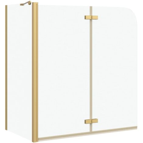 Bad-Duschschirm Gold 120 x 68 x 130 cm vidaXL