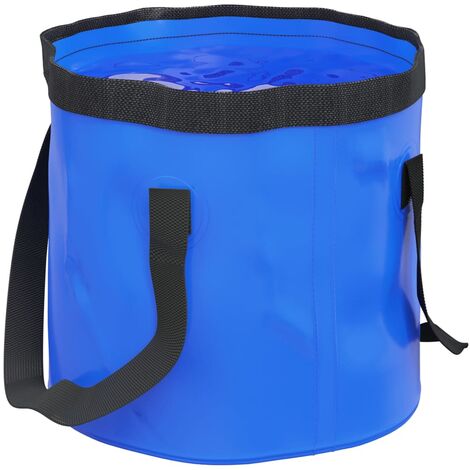 Folding Buckets 2 pcs Blue 20 L PVC vidaXL