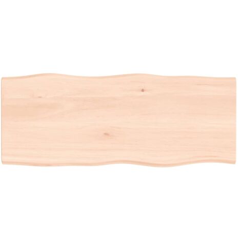 Table Top 100x40x2 cm Untreated Solid Wood Oak Live Edge vidaXL